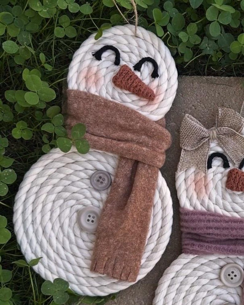 Macrame Snowman Wall Hanging | Snowmen Decor - Etsy