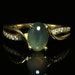 Blue Cat's Eye Jade 18K Gold Ring | Rare Natural Stone | Chatoyant ...