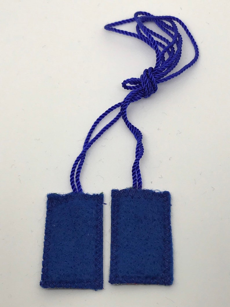 Blue Virgin Mary and Virgin of Guadalupe Scapular Escapulario Virgen ...