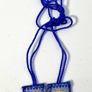 Light Blue Virgin Mary and Jesus Scapular Escapulario Virgen Maria Y ...