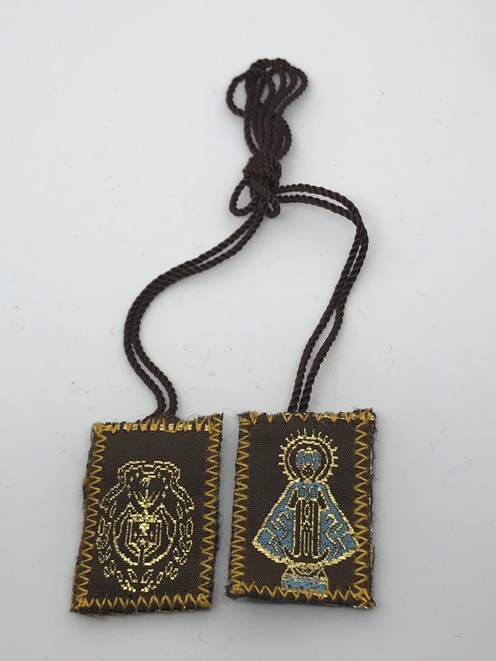 Brown Virgin Mary Scapular Escapulario Virgen Maria Medium | Etsy