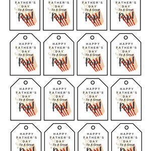 Father's Day Gift Tag Great Pop Popcorn Tags Popcorn Favors Dad Grandpa ...