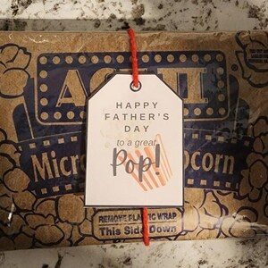 Father's Day Gift Tag Great Pop Popcorn Tags Popcorn Favors Dad Grandpa ...