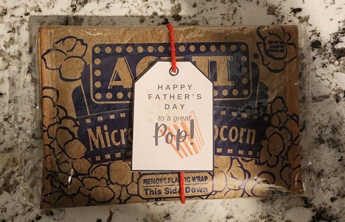 Father's Day Gift Tag Great Pop Popcorn Tags Popcorn Favors Dad Grandpa ...