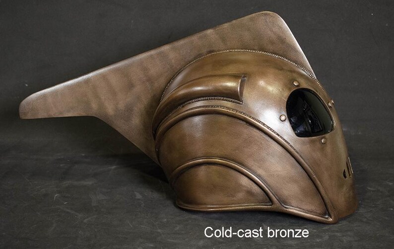 Rocketeer Helmet Prop Replica, Fully Wearable, Painted Brass or Cold ...