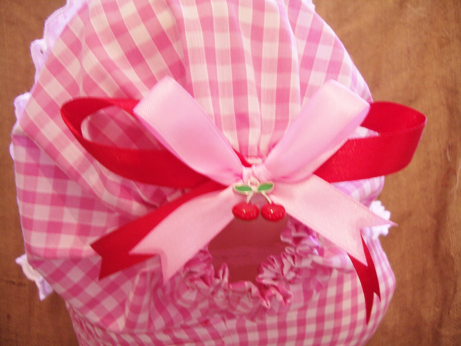 Cute Pink Gingham Check Gypsy Top With Red Bows Cherries - Etsy