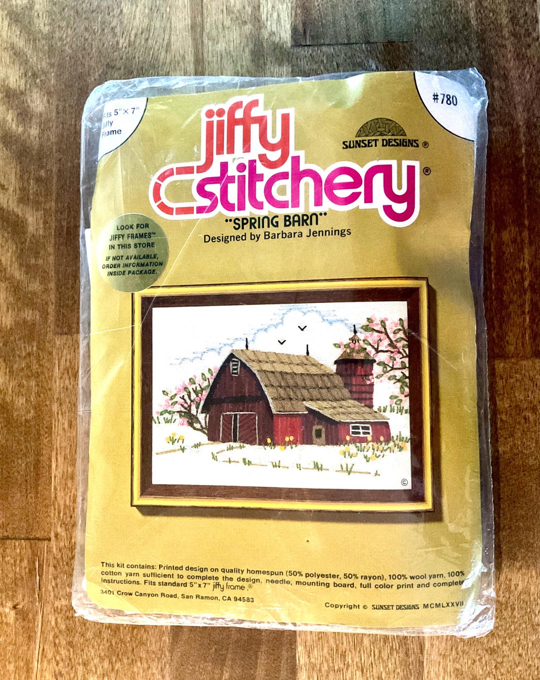 Vintage Jiffy Stitchery Cross Stitch Kit “spring Barn” Designed by ...