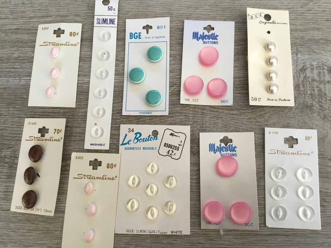 Vintage Assorted Buttons Multi Brands Designs & Colors 9 - Etsy