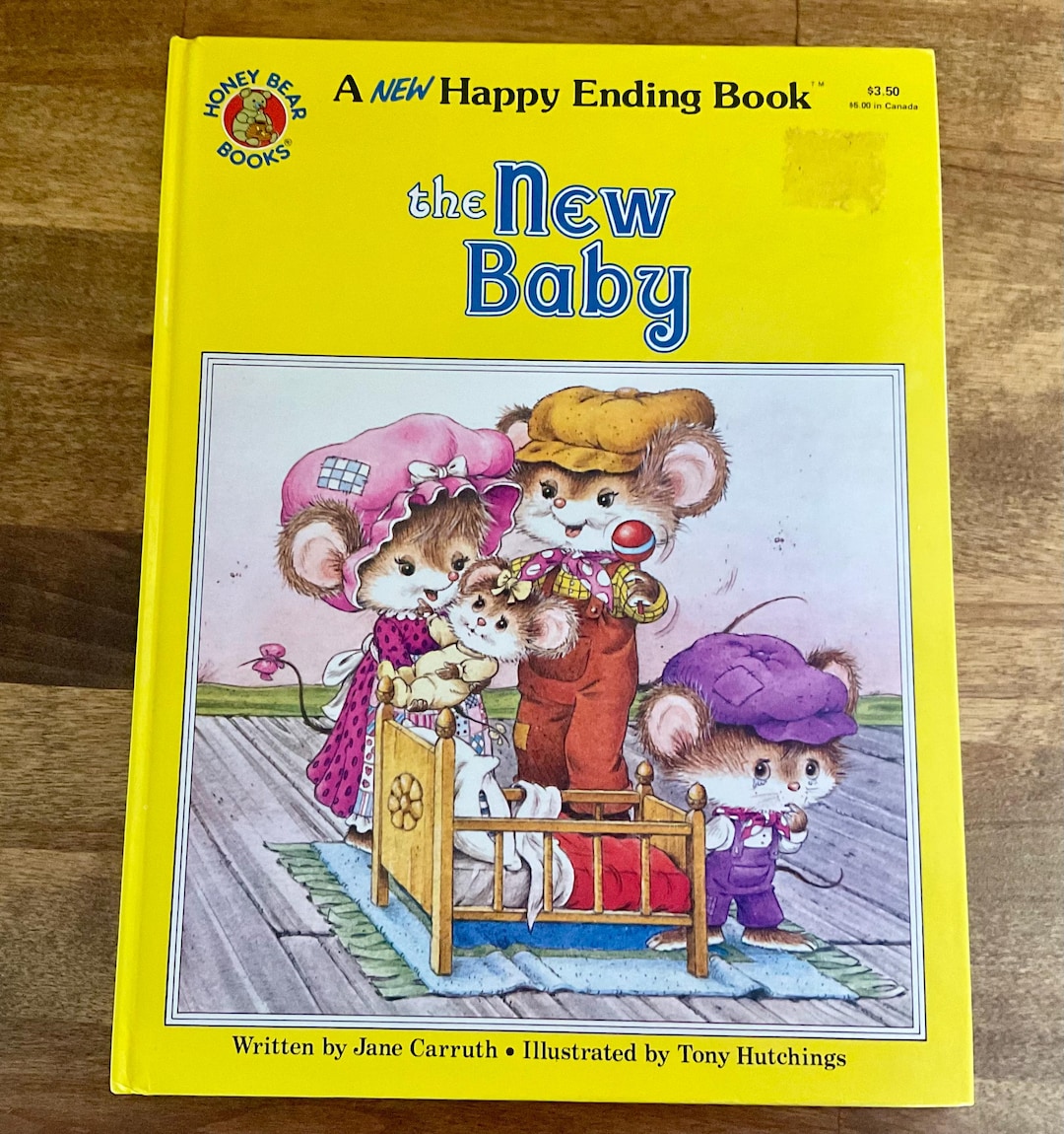 Vintage Childrens Happy Ending Book, the New Baby, Hardcover, Copyright ...