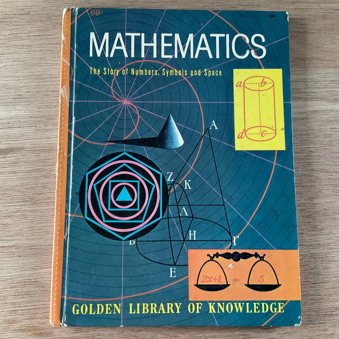Vintage Learning Book, Golden Library of Knowledge, Mathematics ...