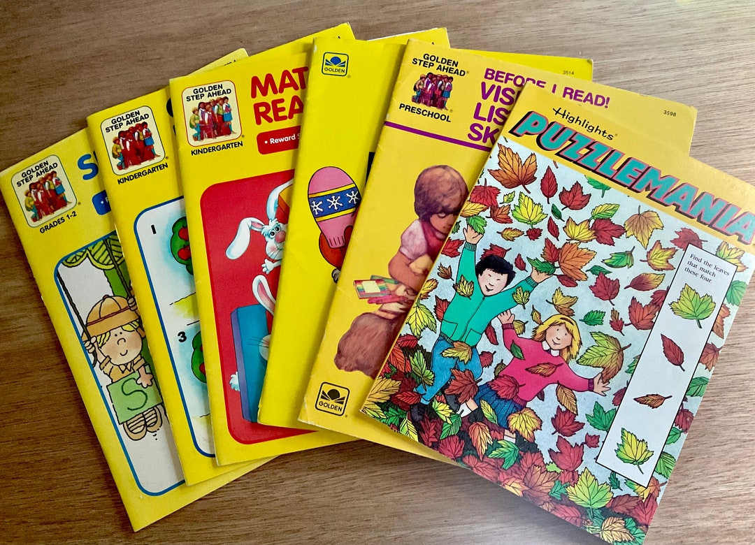 Vintage Assorted Golden Step Ahead Work Books, and Highlights ...