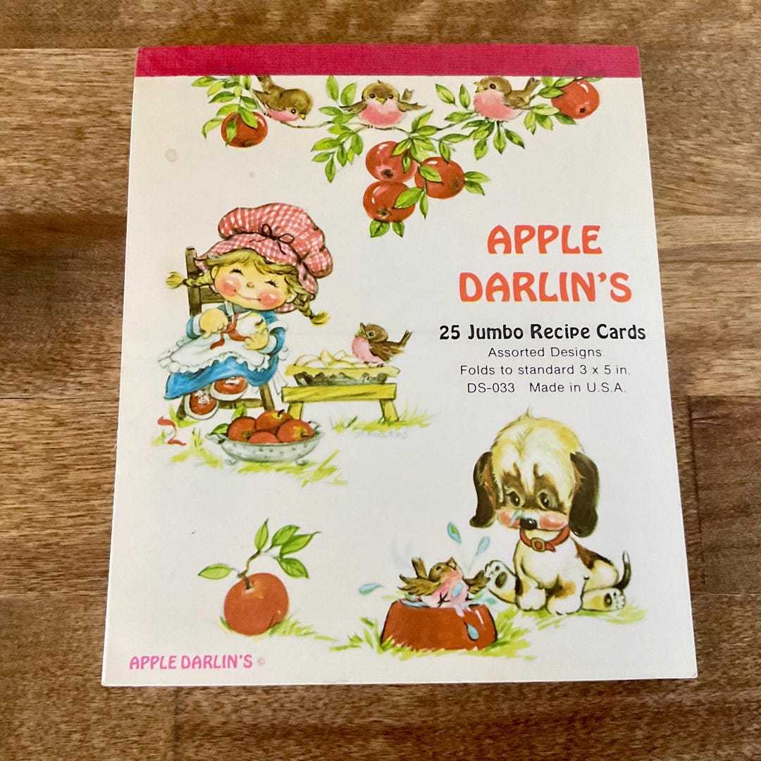 Vintage Apple Darlin’s Jumbo Recipe Card Pack - Etsy