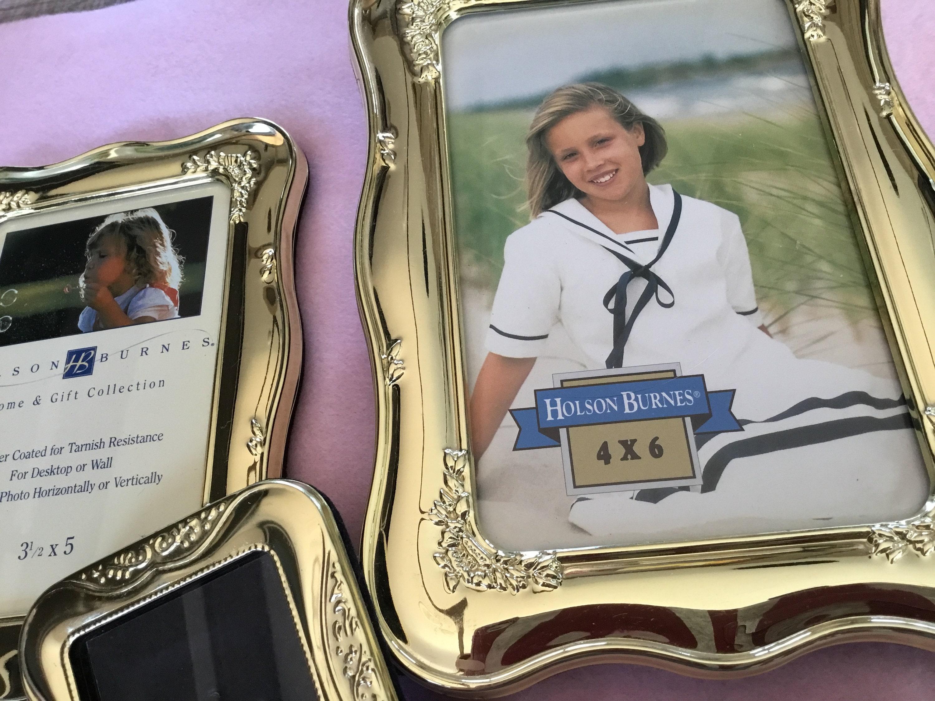 Vintage Holson Burnes Gold Finish Picture Frame Set Black | Etsy