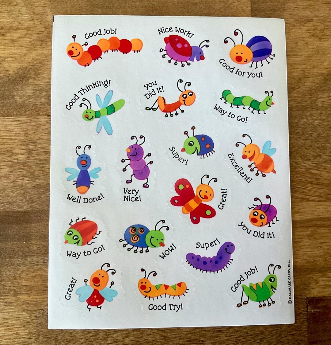 Vintage Assorted Bugs Inspiration Sticker Sheet, Colorful Bugs With ...