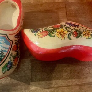 Vintage Dutch Ornamental Hand Painted Wooden Clogs, Hand Carved - Etsy