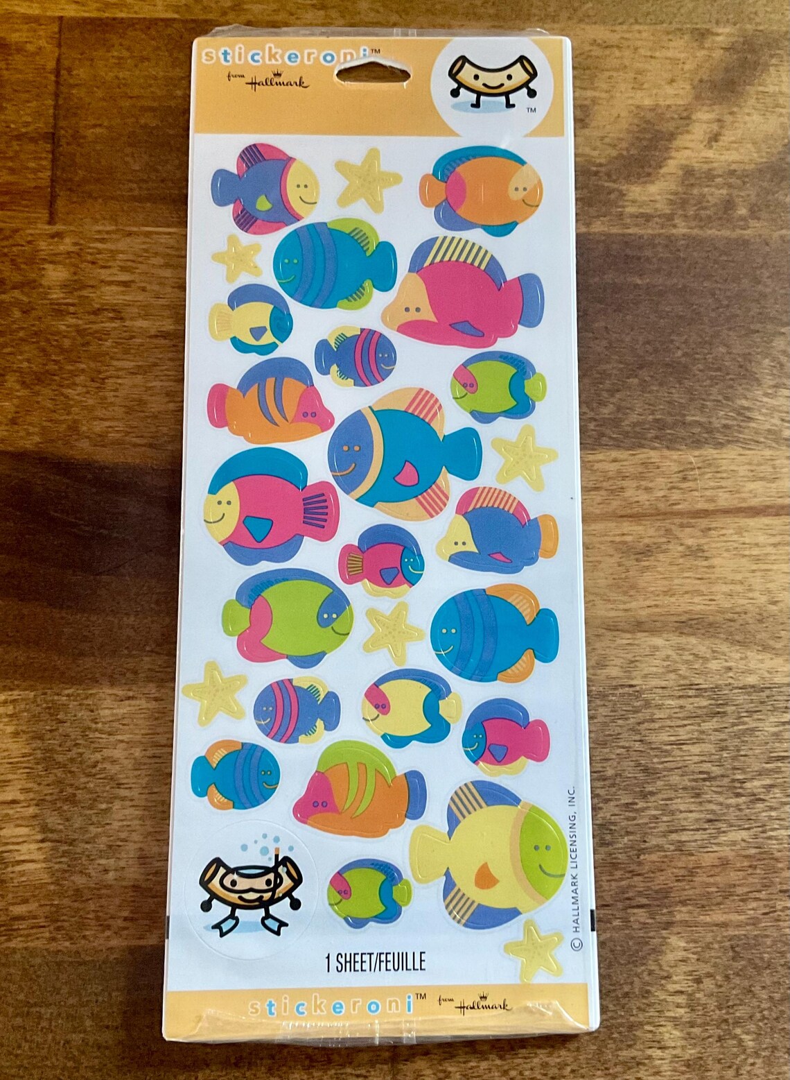 Vintage Stickeroni Sticker Sheet, Colorful Pastel Fishy’s, by Hallmark ...
