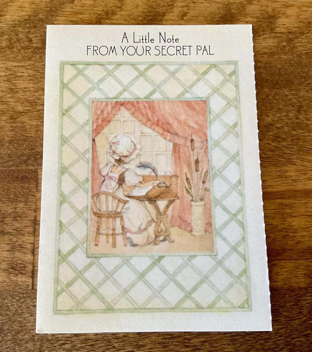 Vintage ( Unused ) Friendship Secret Pal Greeting Card, Little Girl ...