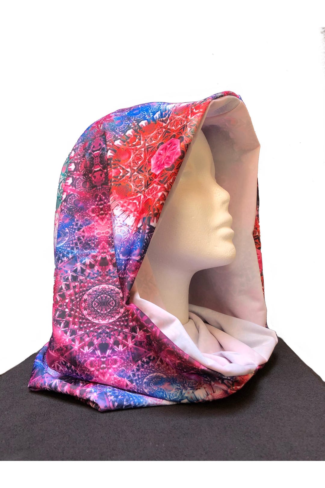 Fractal Hood Reversible Detachable Hood Rave Infinity Hood Cosplay ...