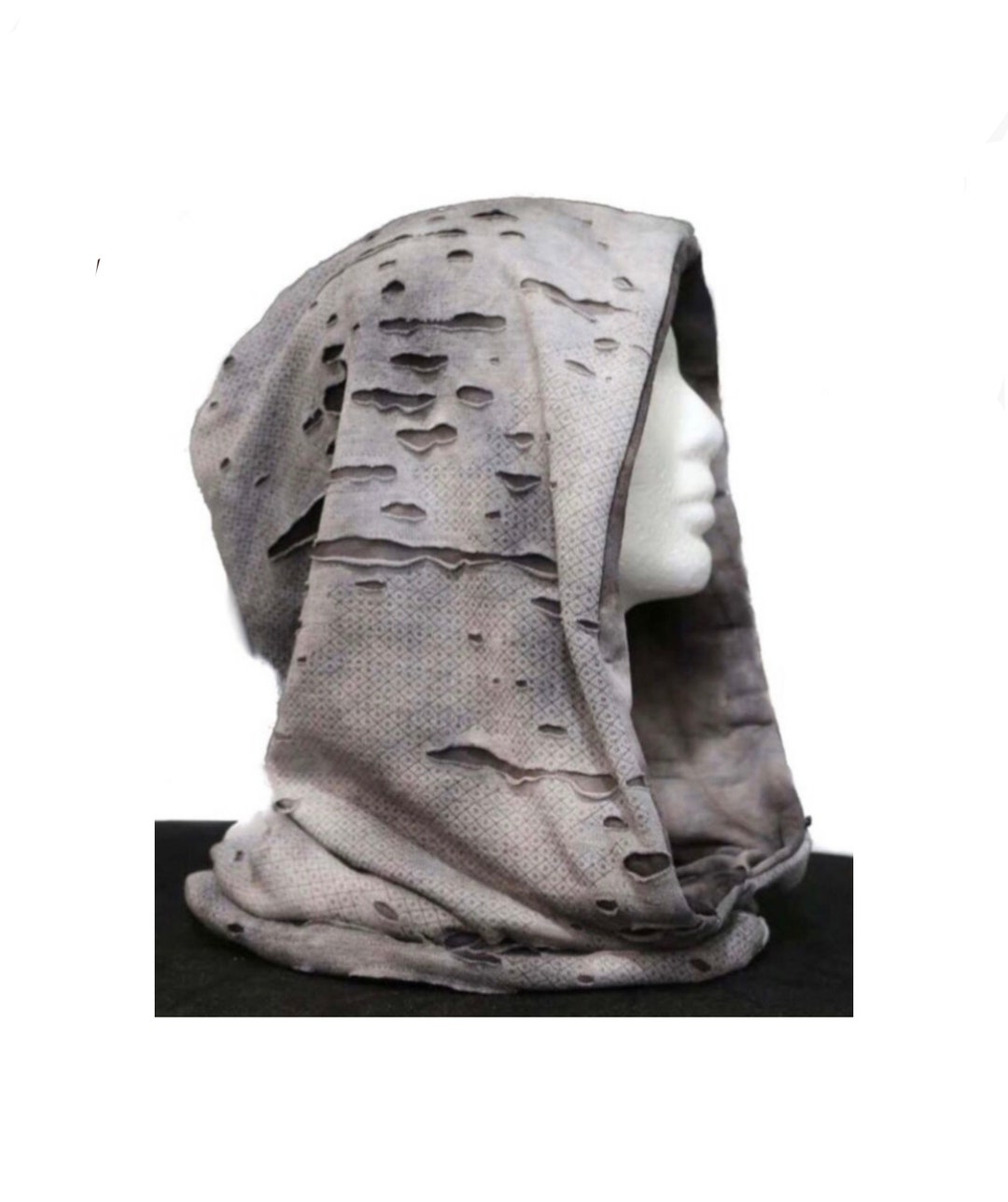 Hood Light Grey Tie Dye Light Fabric Hood Lining Hood Desert Festival ...