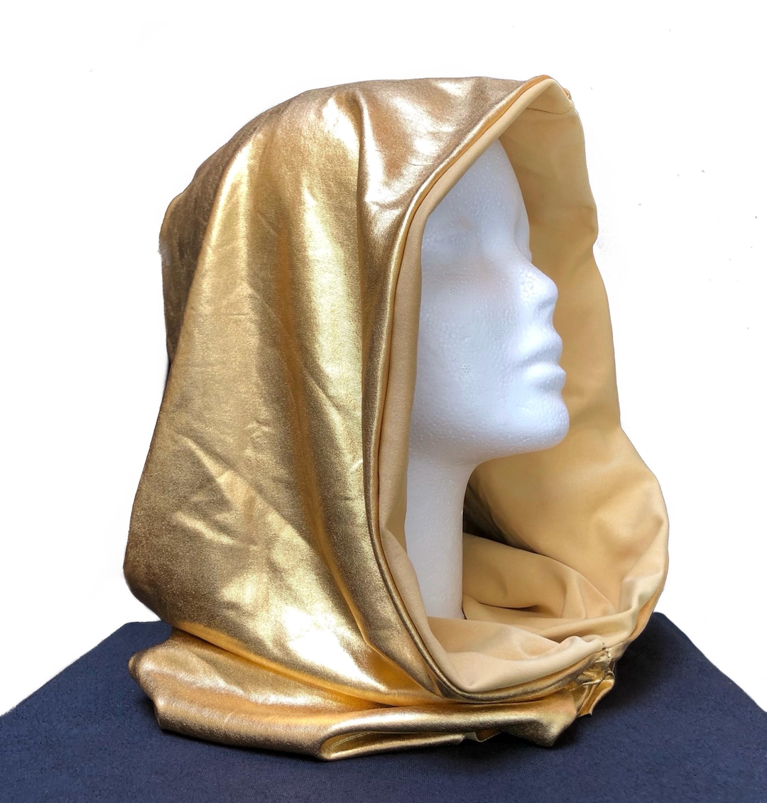 EDM Festival Outfit Black Gold Space Hood Reversible Detachable ...