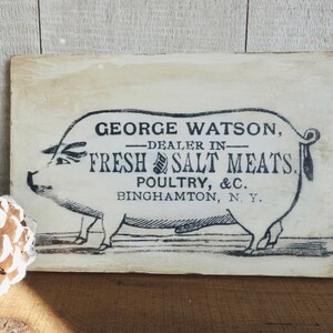 Farmhouse Pig Sign: Reclaimed Wood, Vintage Kitchen Decor - Etsy