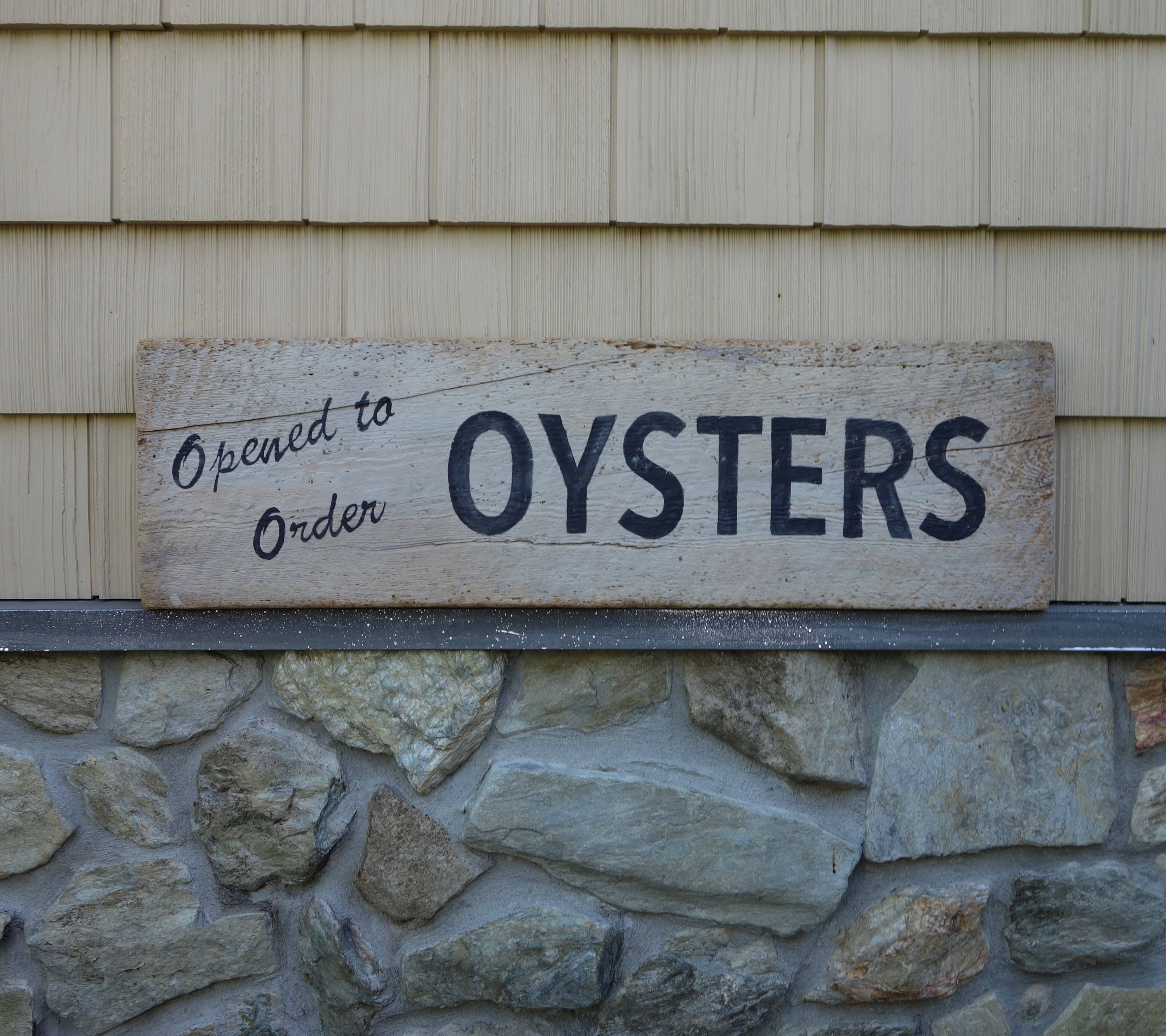 LARGE Rustic Oyster Sign, Hand-painted Distressed Eastern Shore Decor ...