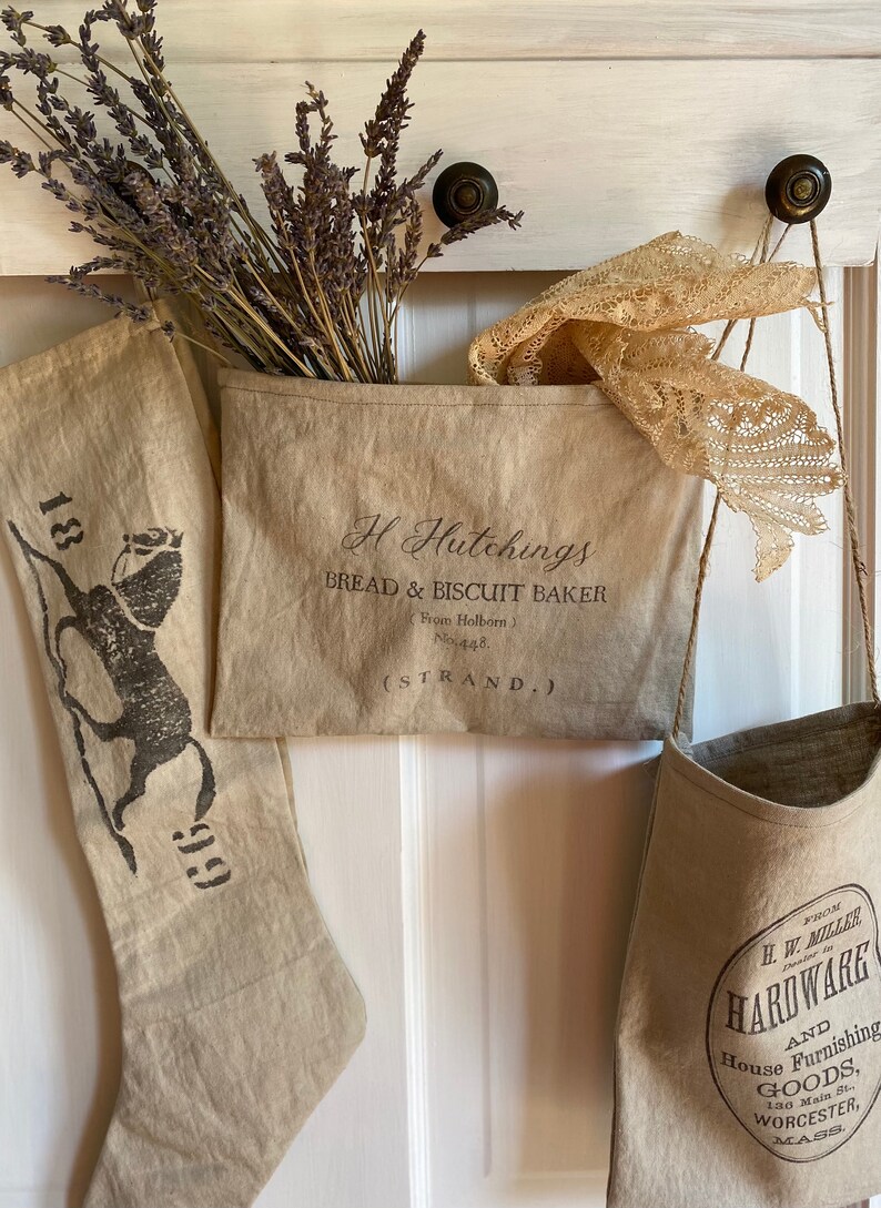 Primitive Grain Sack Bread & Biscuit Baker Wall Pocket Peg - Etsy