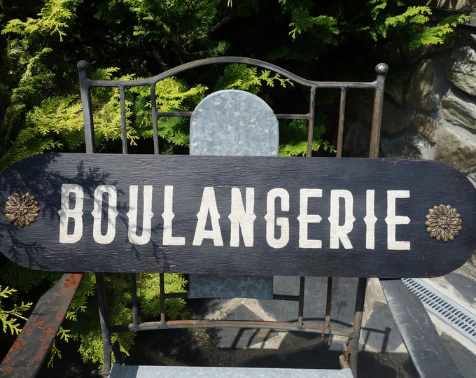 Boulangerie Sign, French Bread Bakery Shop Sign on Salvaged Wood ...
