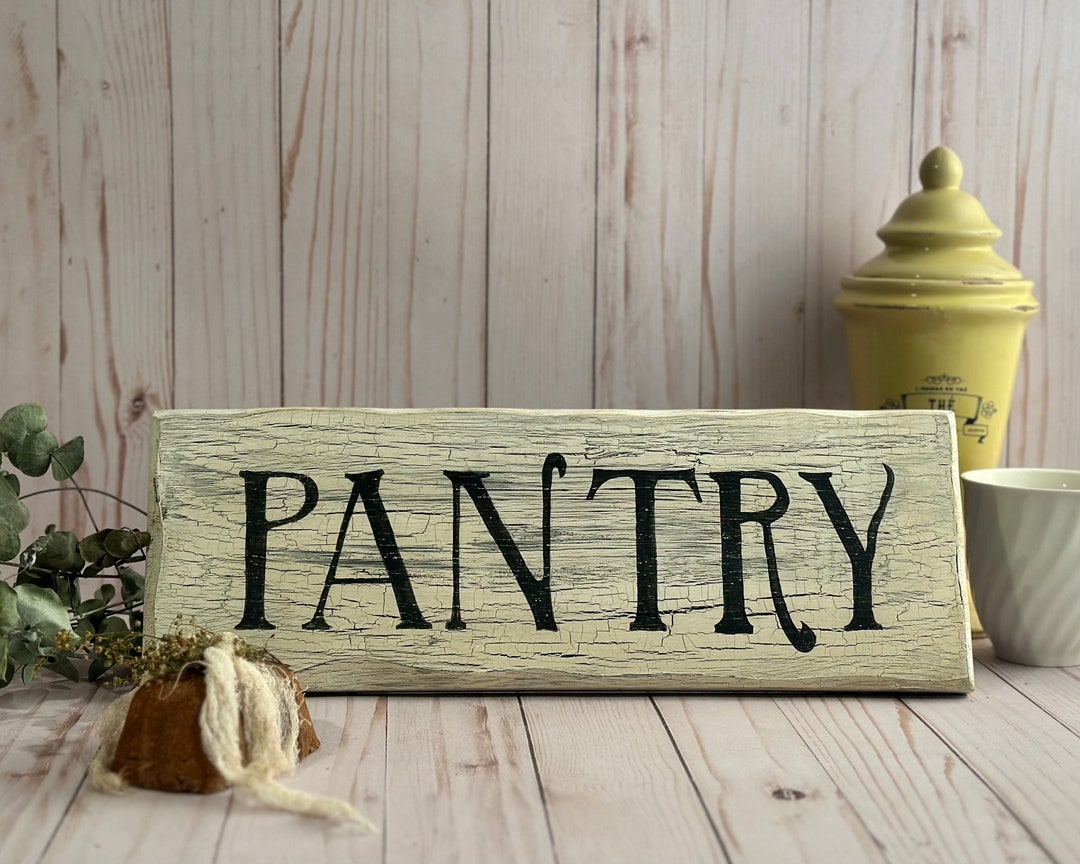 Craftsman Style Pantry Sign, Hand-painted Distressed Rustic Pantry Sign ...