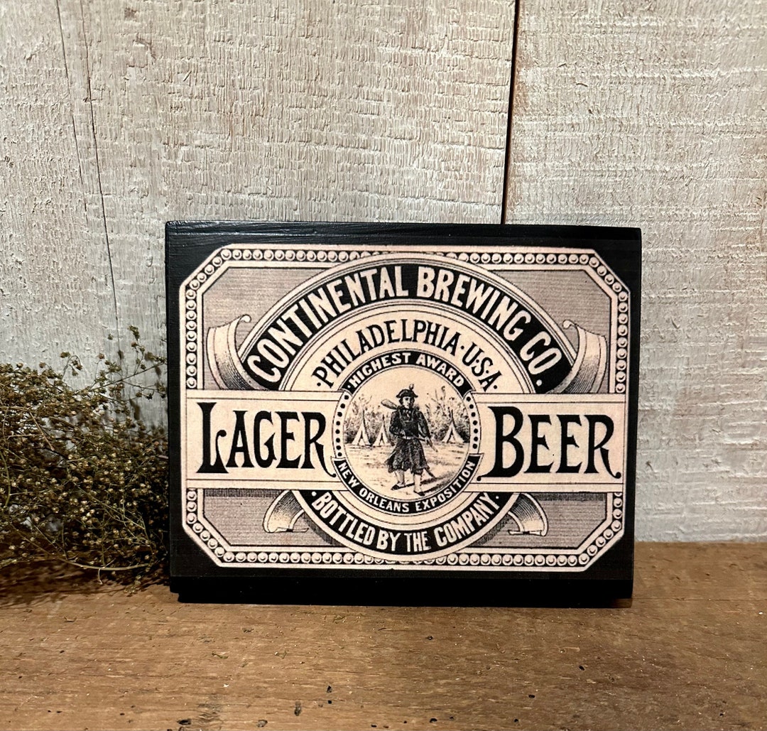 Handmade Lager Beer Wood Sign: Vintage Bar Wall Decor - Etsy