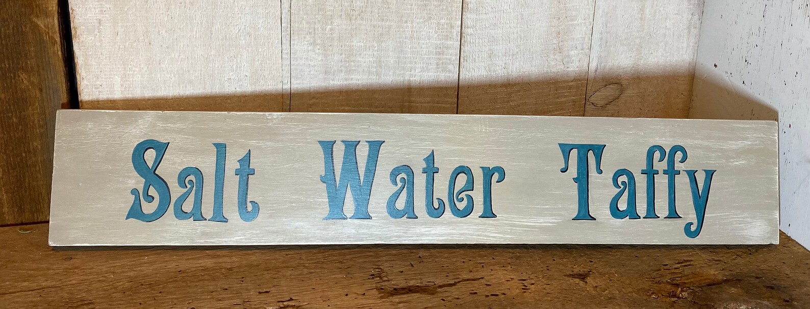 Hand-Painted Distressed Salt Water Taffy Sign Country Sign on | Etsy