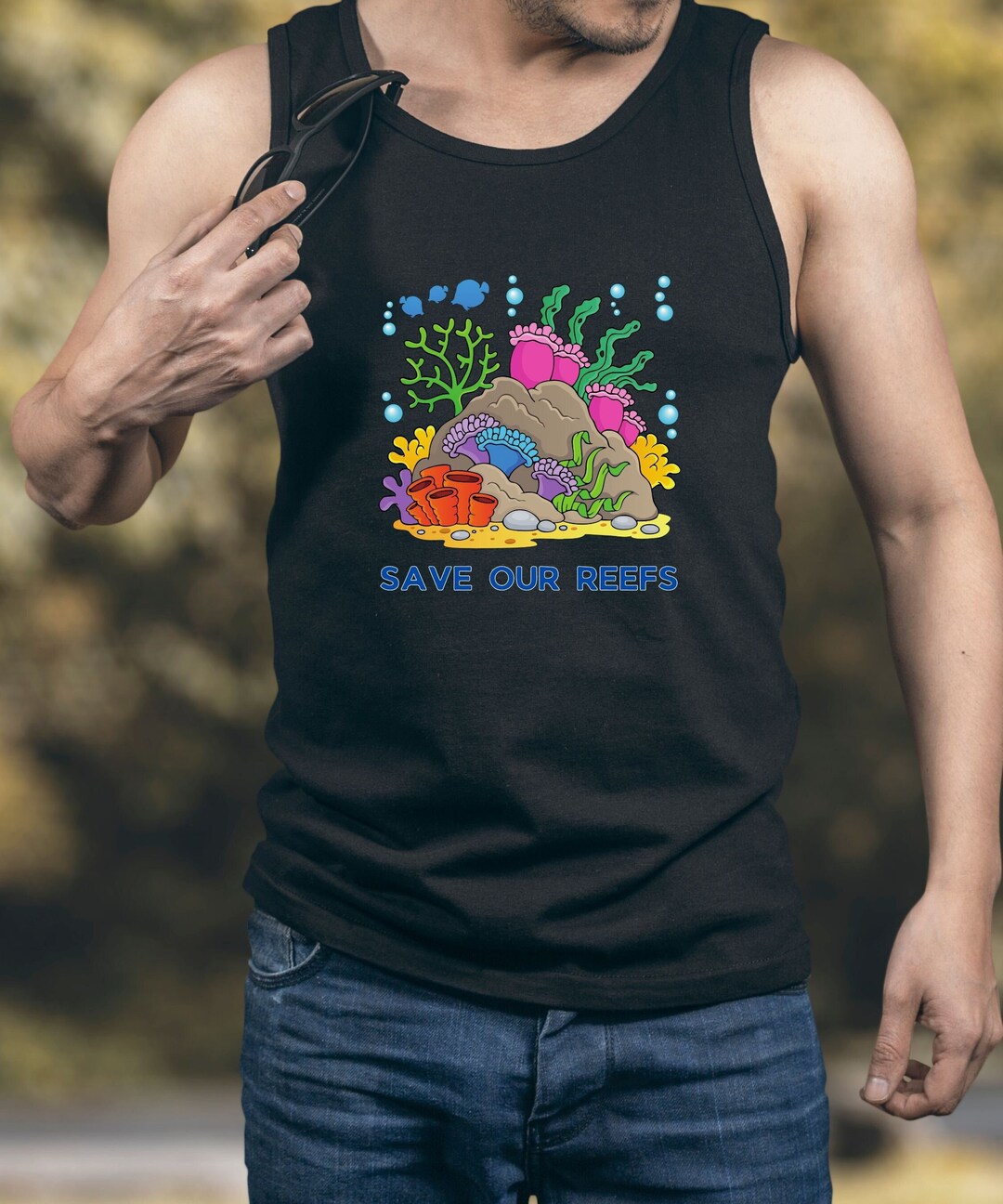 Save Our Reefs Tank Save Our Oceans Tank Protect Our Oceans - Etsy