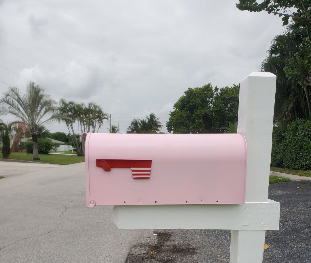 Pink Mailbox, Custom Barbie Pink Mailbox, Pink Lover Gift, Post Mount ...