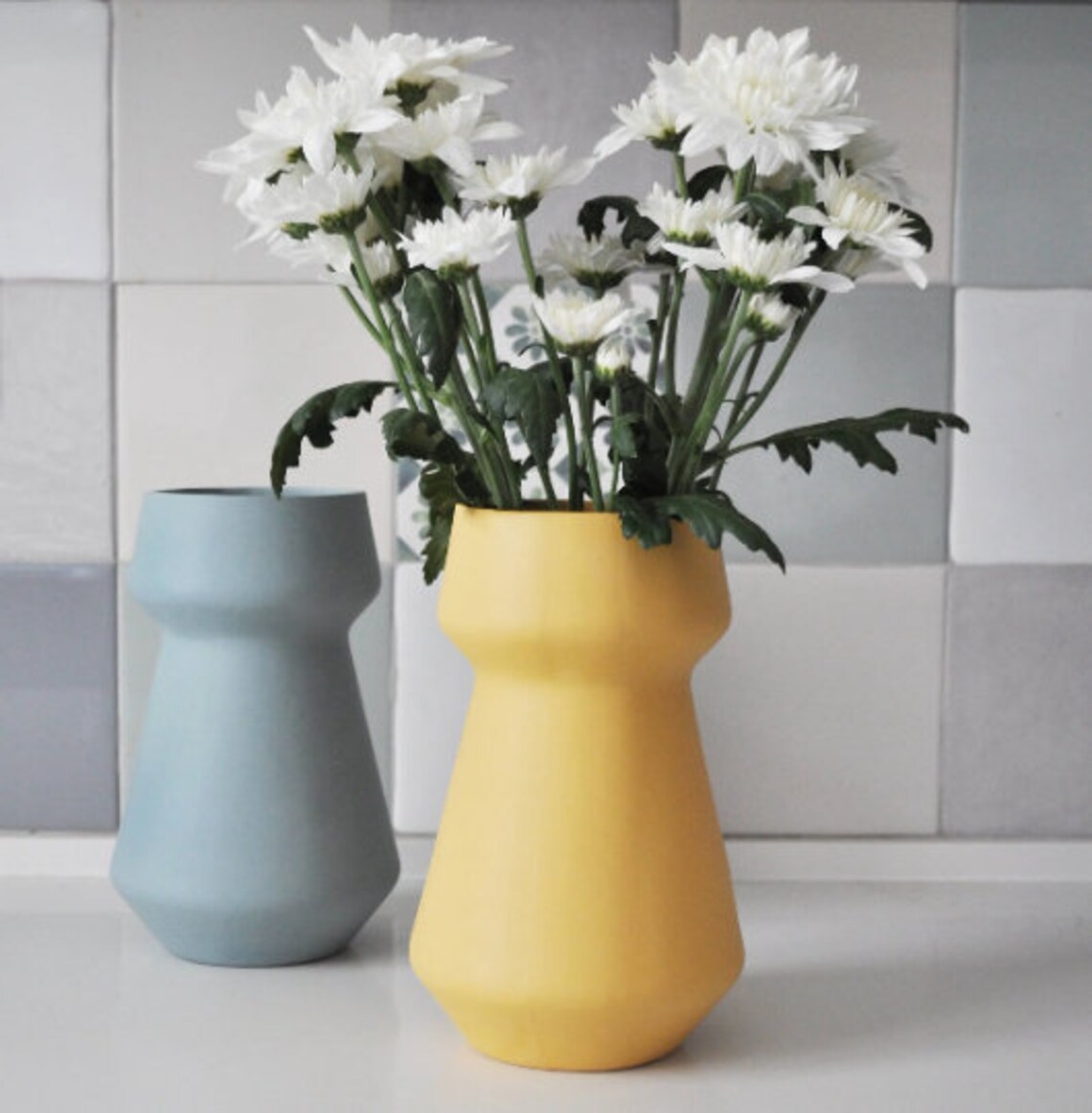 Modern Teal Vase Turquoise Ceramic Flower Pot Ceramic Flower - Etsy