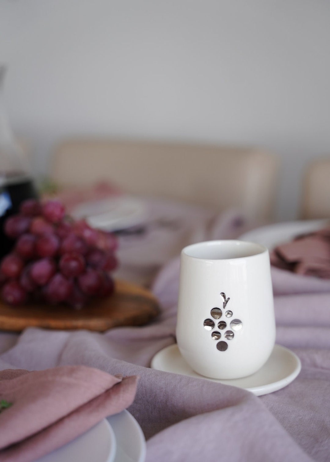 Kiddush Cup, Modern Ceramic Kiddush Cup Set, Wine Goblet, Jewish ...