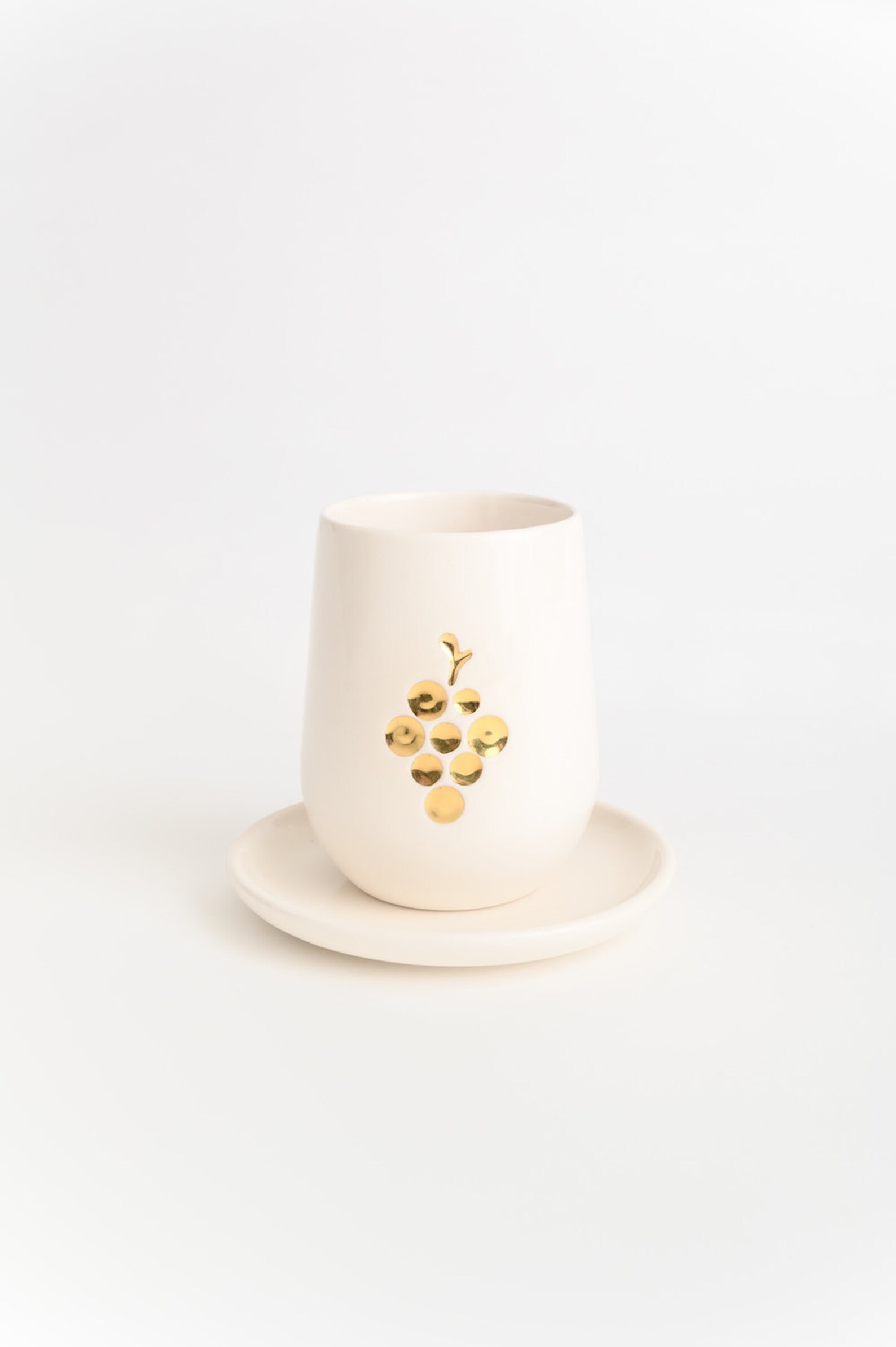 Kiddush Cup Set, Modern Ceramic Kiddush Cup, Wine Goblet Silver, Jewish ...