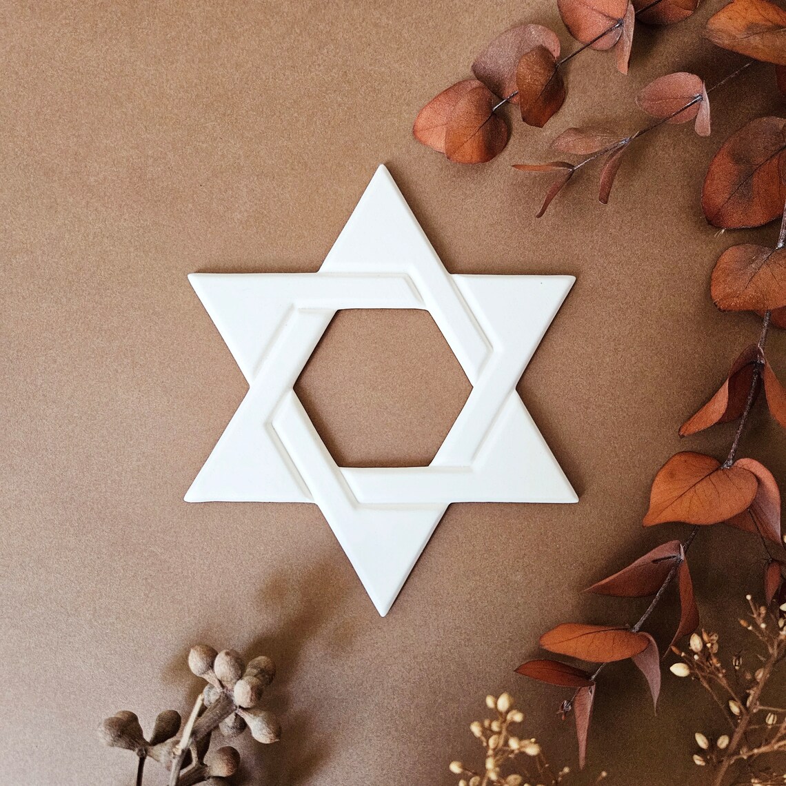 Star of David, Wall Art Decor, Ceramic Magen David, Handmade in Israel ...