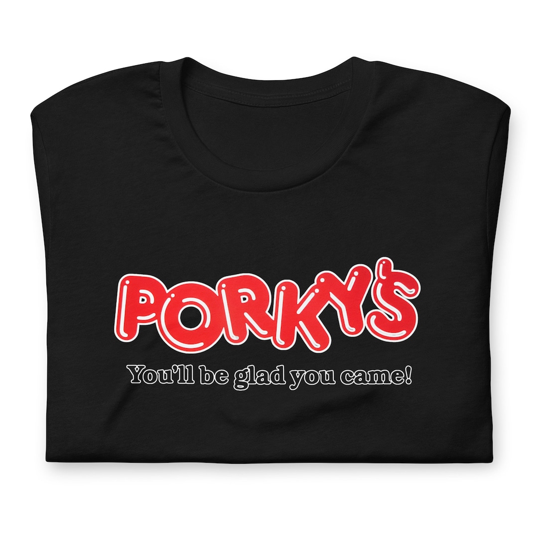 Porky's T-shirt in Sizes XS to 5X Black Porkys Movie Tshirt Classic 80s ...