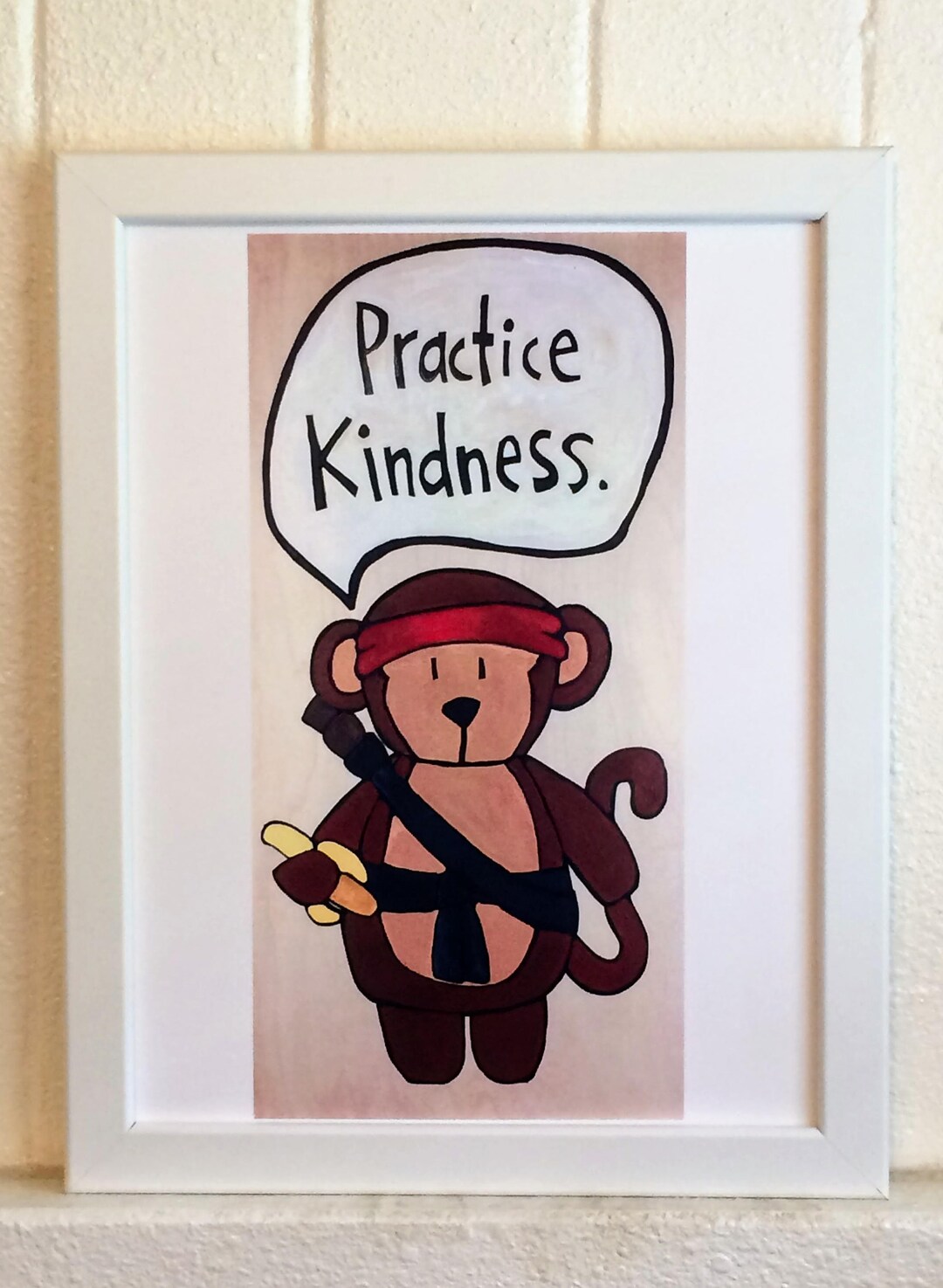 Practice Kindness-monkey (print) - Etsy