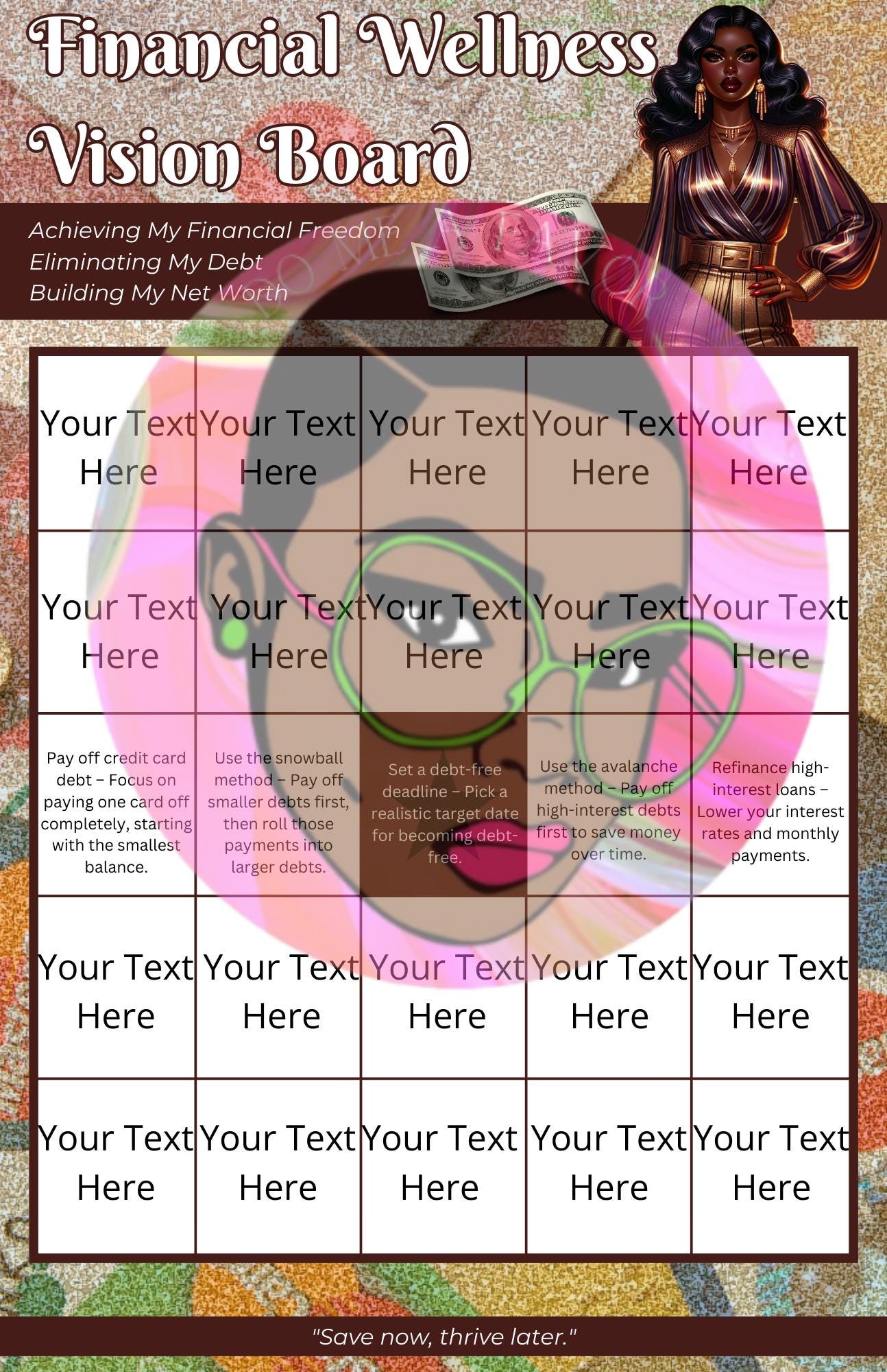 Financial Wellness Vision Board Templates - Etsy