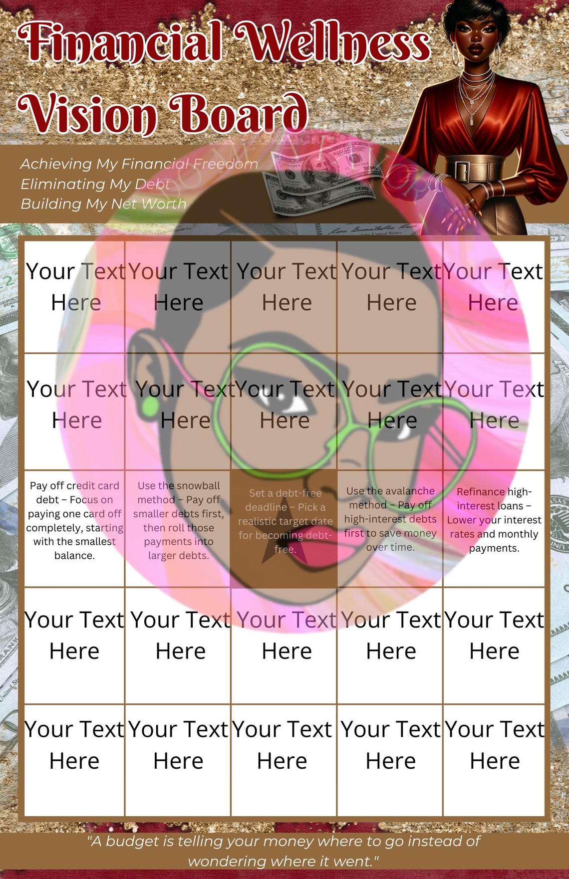 Financial Wellness Vision Board Templates - Etsy