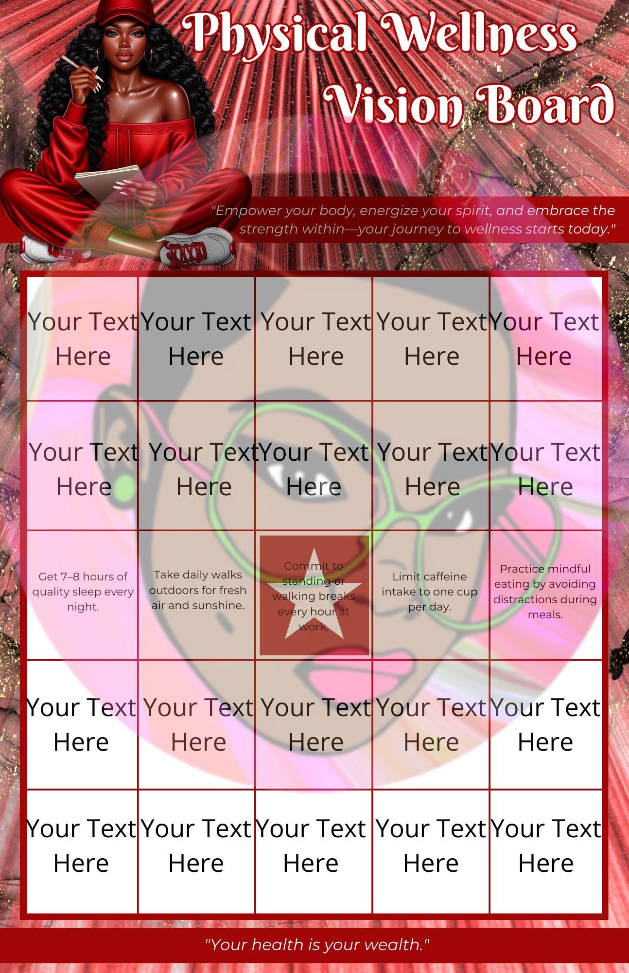 Physical Wellness Vision Board Templates - Etsy