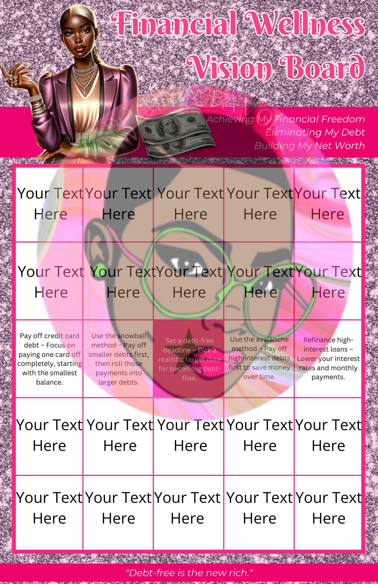 Financial Wellness Vision Board Templates - Etsy