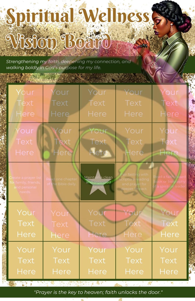 Spiritual Wellness Vision Board Templates - Etsy