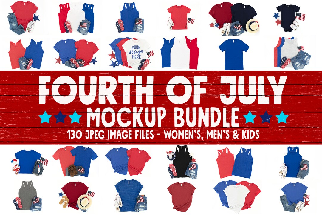 MOCKUP - July 4th Mockup Bundle 130 Different Independence Day Mockups ...