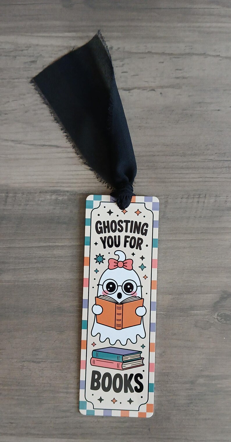 Halloween Ghost Bookmarks - Spooky Season Metal Book Reader- Retro ...