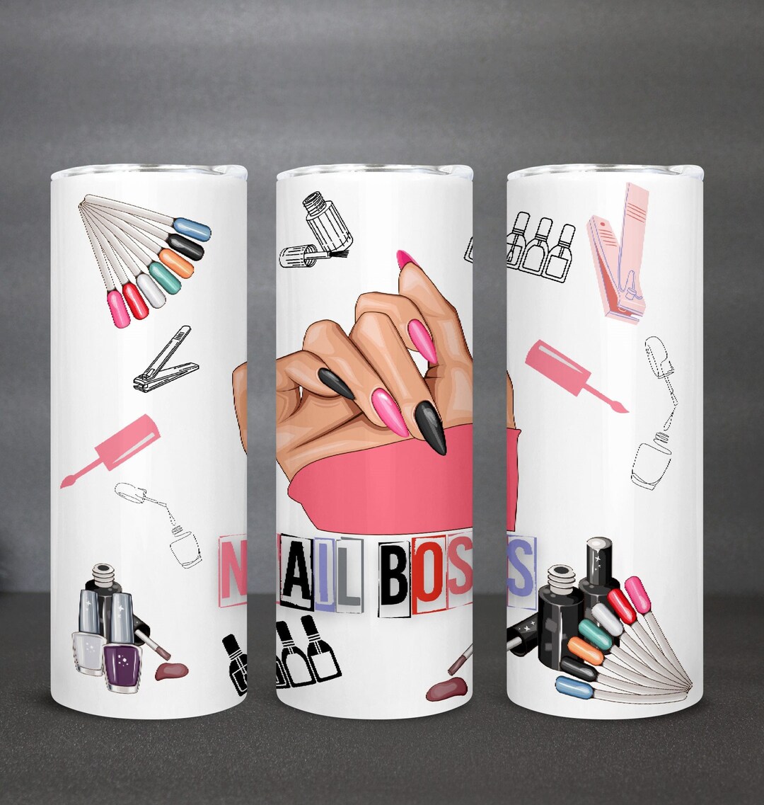 Nail Boss, Nail Tech Cup Custom Tumblers, Gift for Her Tumbler, Summer ...