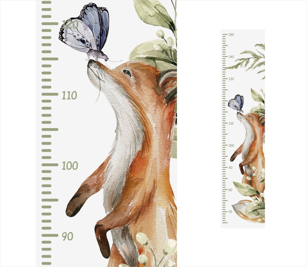 Measuring Stick Child Measuring Tape Measuring Bar Wall Forest Animals ...