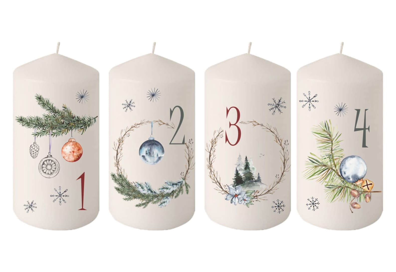 Adventskranz Kerzen 4er Set
