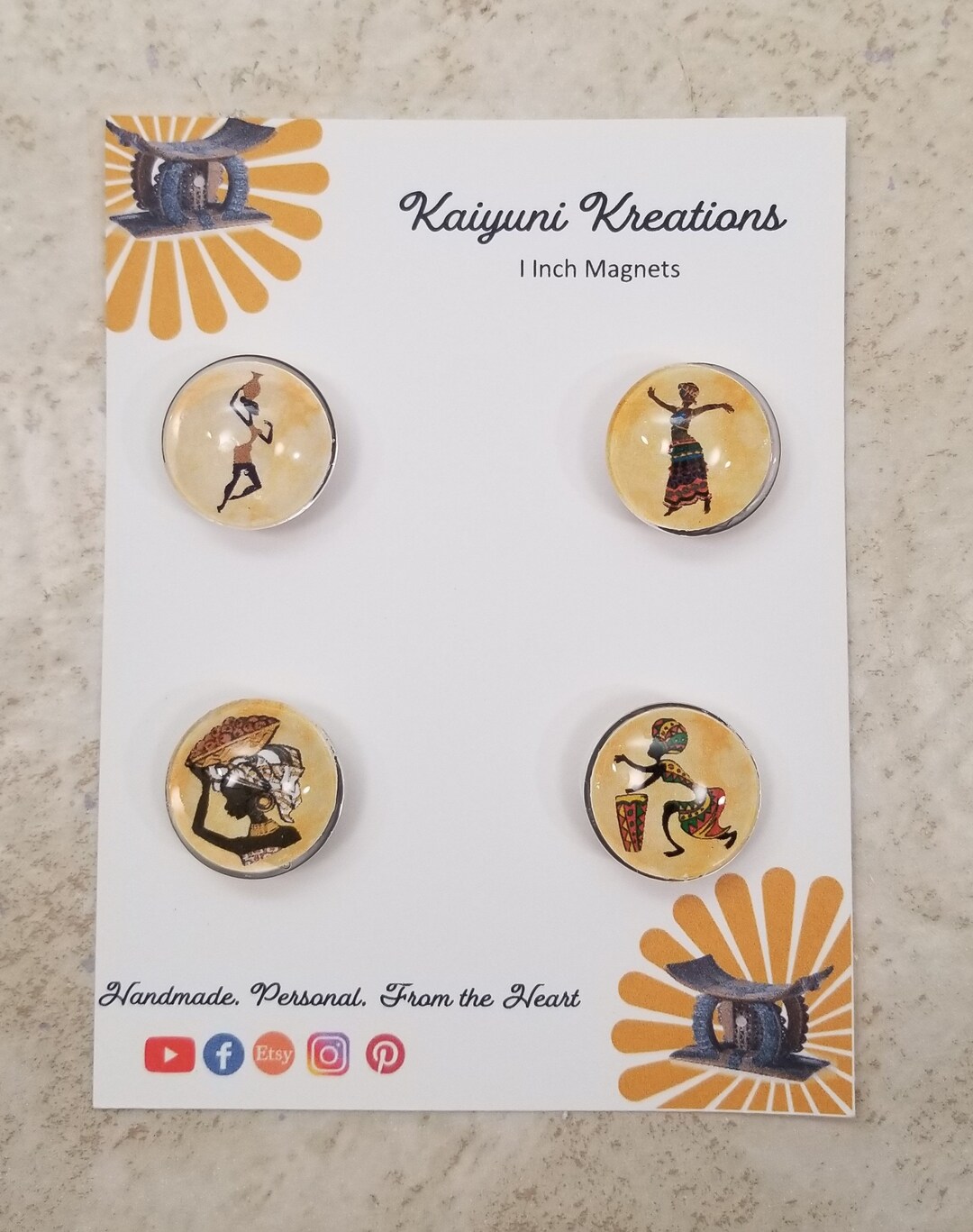 African Woman Magnet/ Glass Magnet/ Fridge Magnet - Etsy